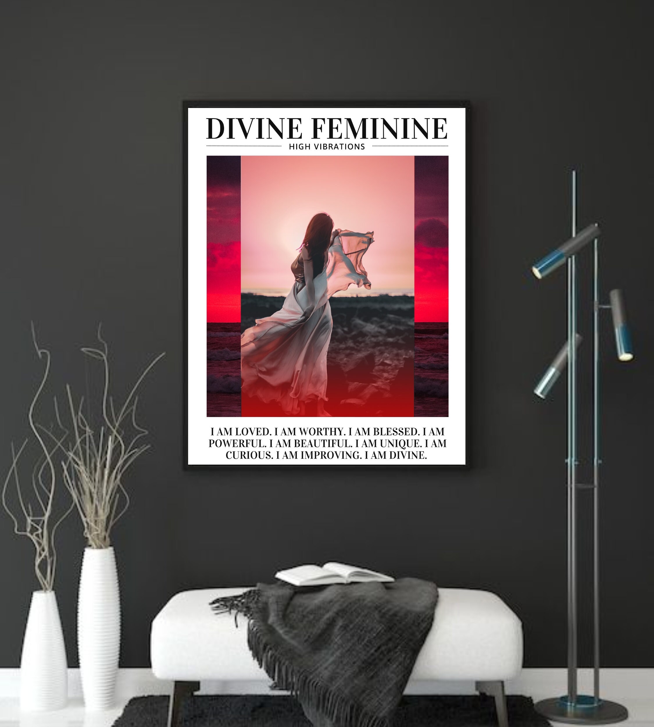 Affirmation Poster for Spiritual Wall Art Aura-inspired Gradient Poster ...