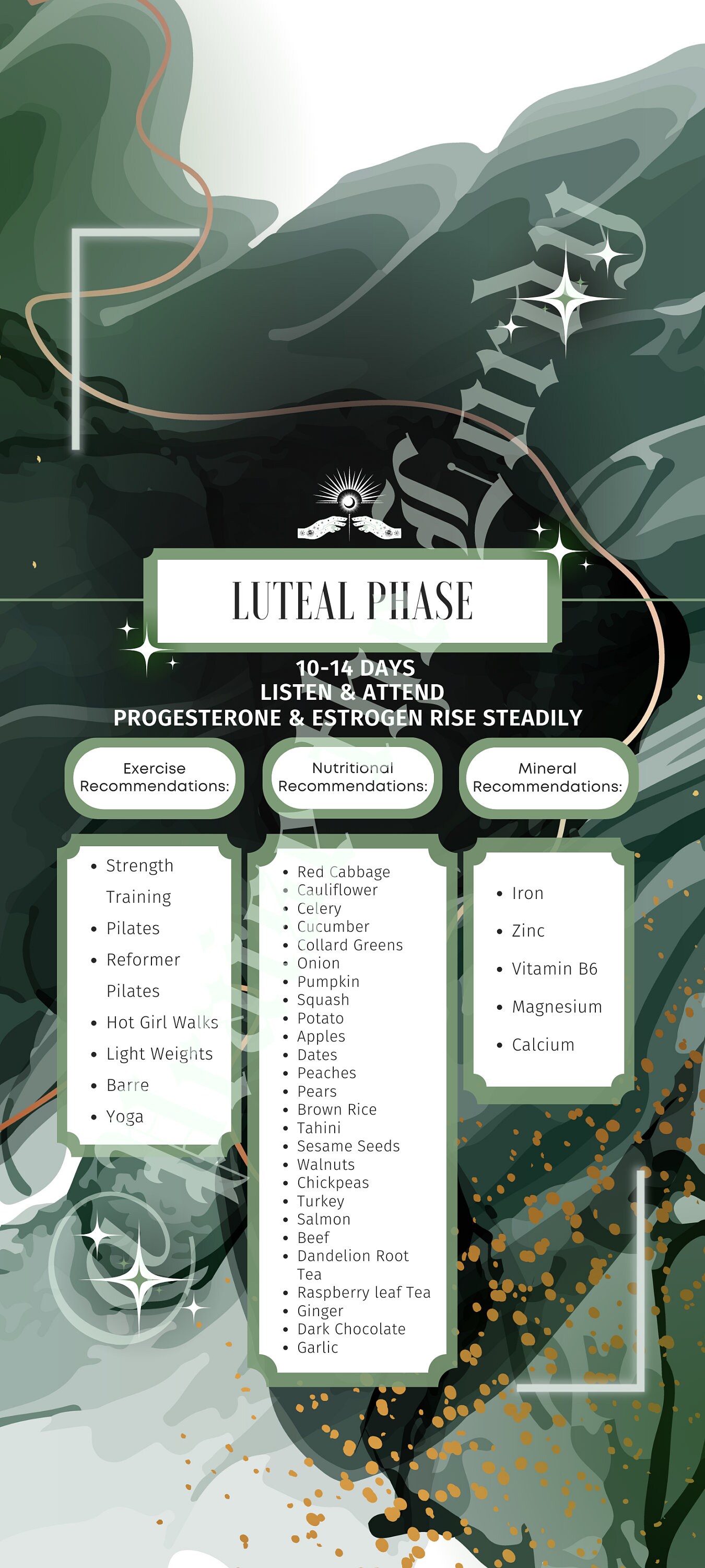 SET OF 4 Cycle Syncing Cheat Sheets Dark Botanical Cycle Sync Phone Background Digital Period ...