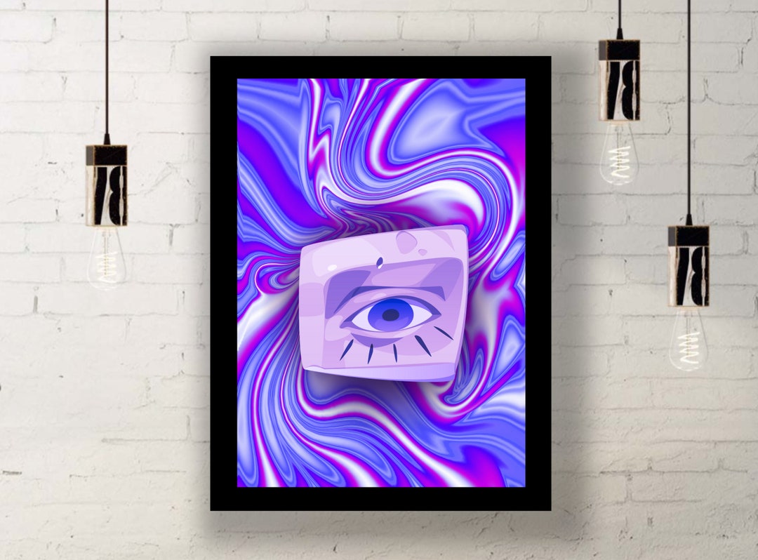 Cyber Y2k Retro Trippy Printable Poster Aura Psychedelic Art Energy Art ...
