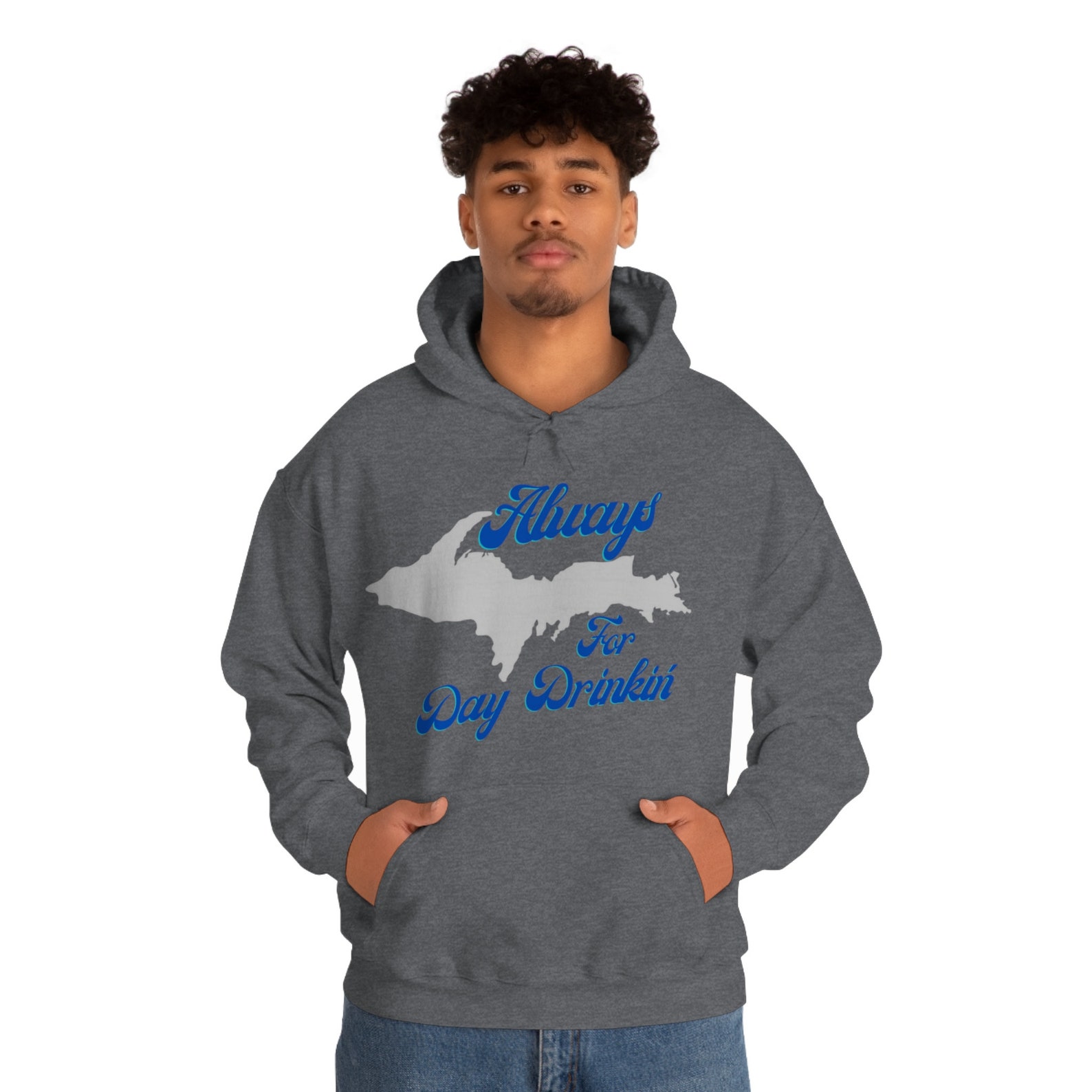 Upper Peninsula State of Michigan U.P. for Day Drinkin' Yooper Hooded ...