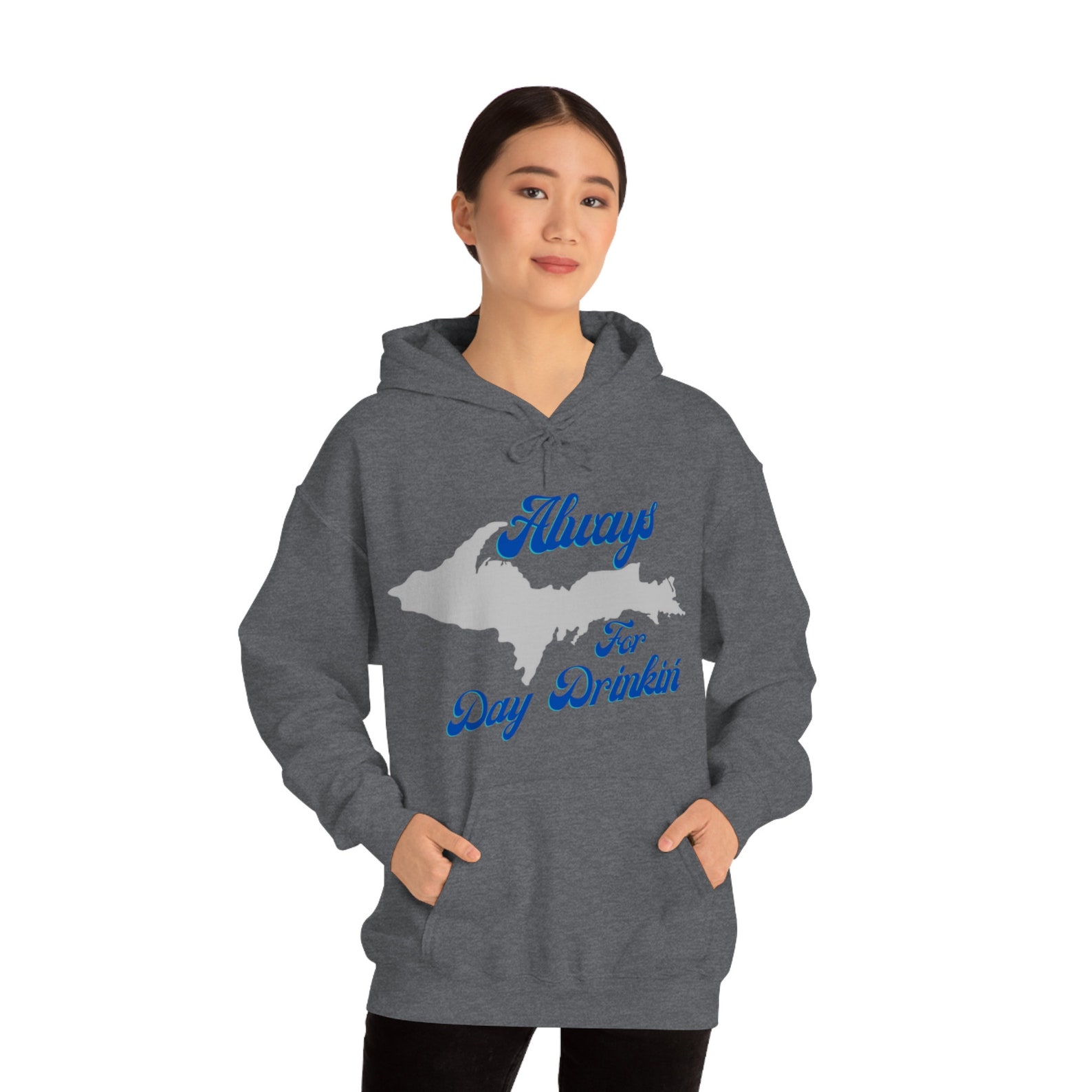 Upper Peninsula State of Michigan U.P. for Day Drinkin' Yooper Hooded ...