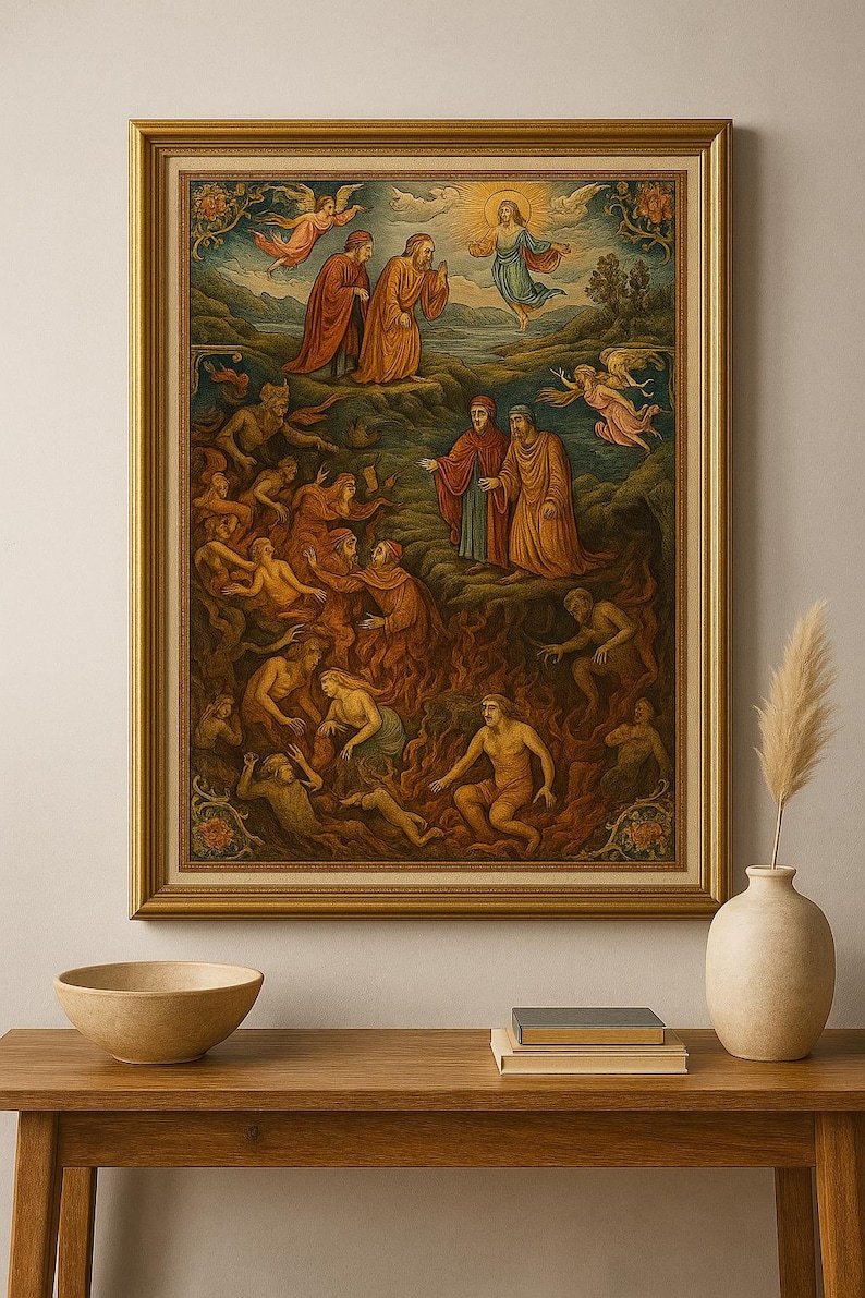 Inferno in Silk – Dante’s Vision in Persian Rug Style | Printable Wall ...