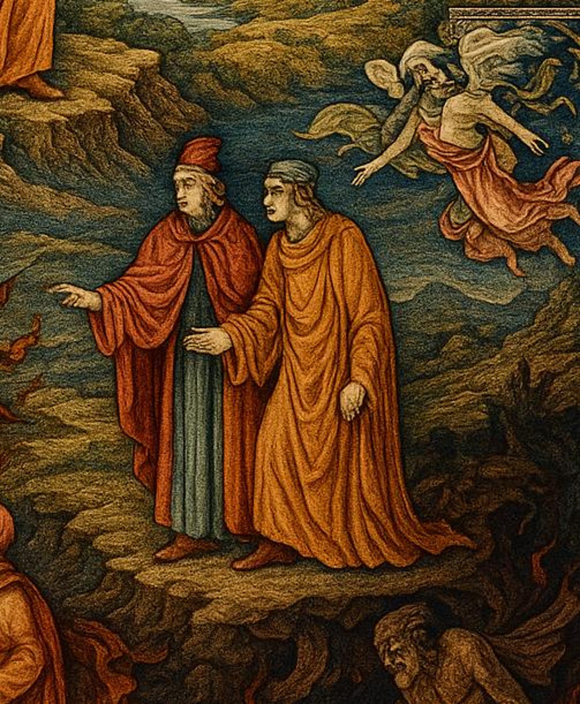 Inferno in Silk – Dante’s Vision in Persian Rug Style | Printable Wall ...
