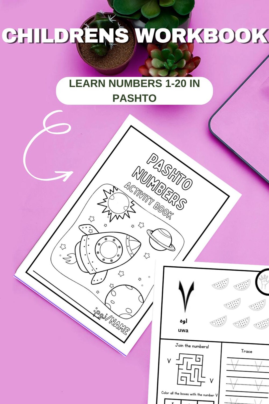 PASHTO Numbers Tracing Worksheet:learn Numbers 1-20 for Children- Canva ...