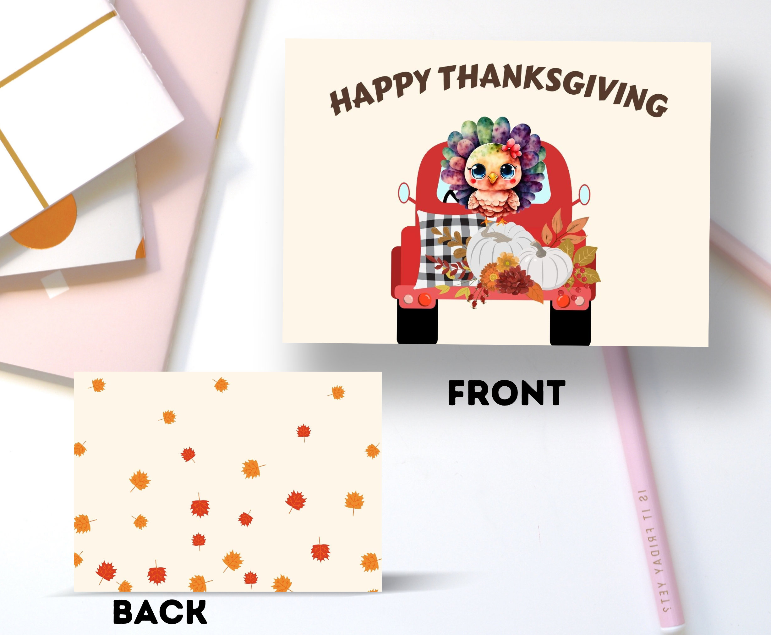 Printable Thanksgiving Card, Digital Download, Greeting Card for ...