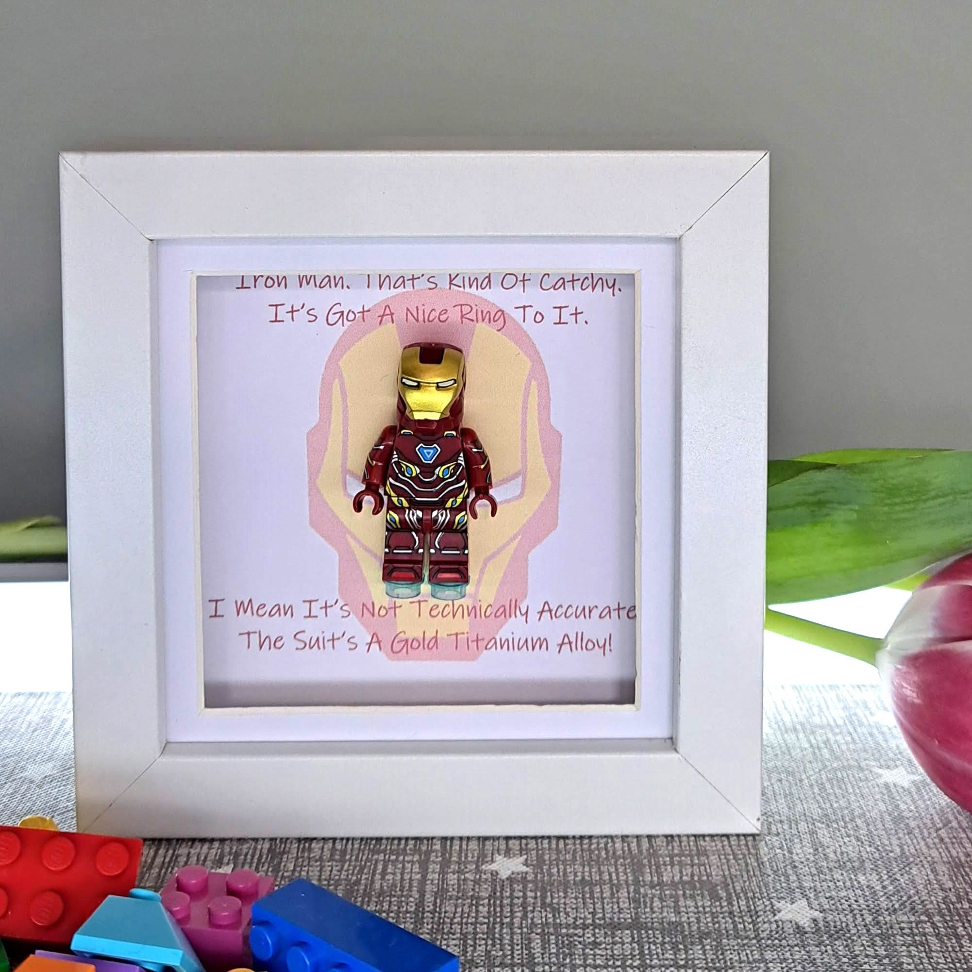 Unique Superhero Minifigure Frames Personalised Gift for the Fans ...