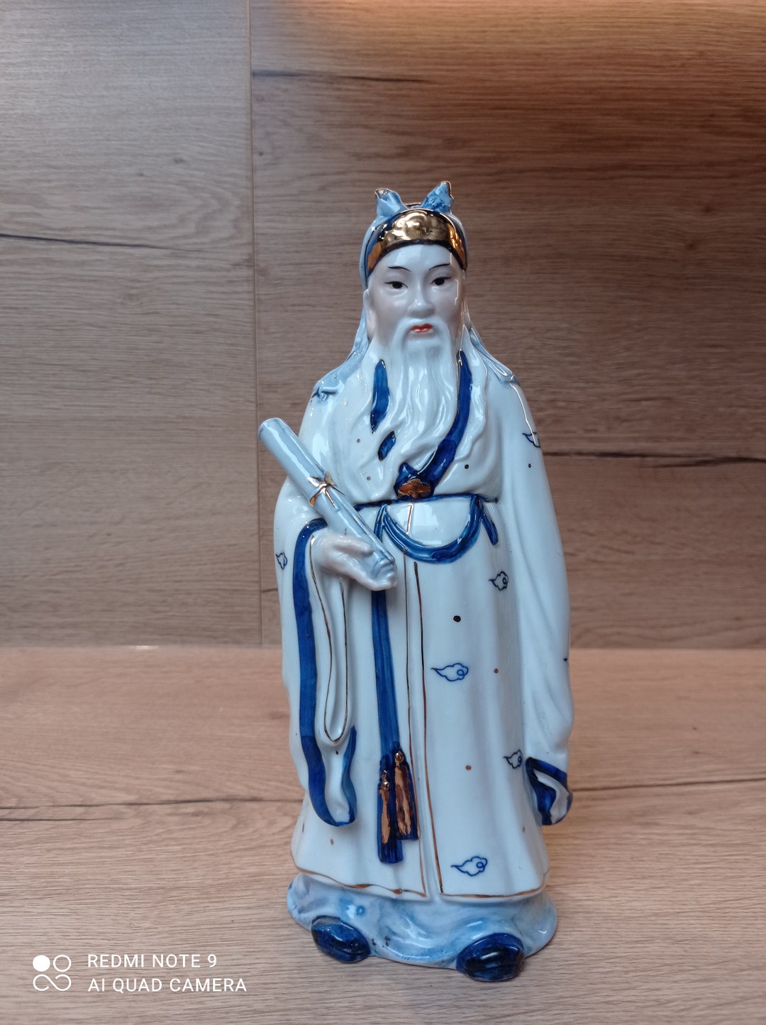 Statuette of the Chinese God of Longevity Fu Xing in Vintage - Etsy