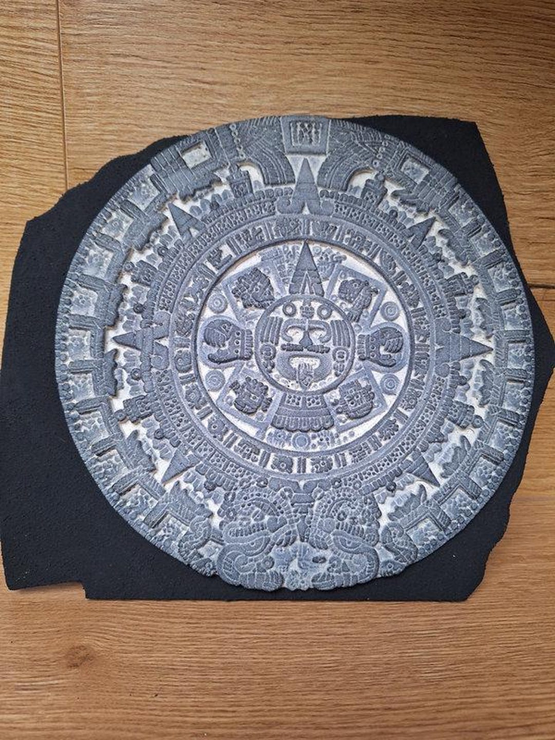 Aztec Calendar "sun Stone" - Volcanic Stone Sculpture - Mexican Craft ...