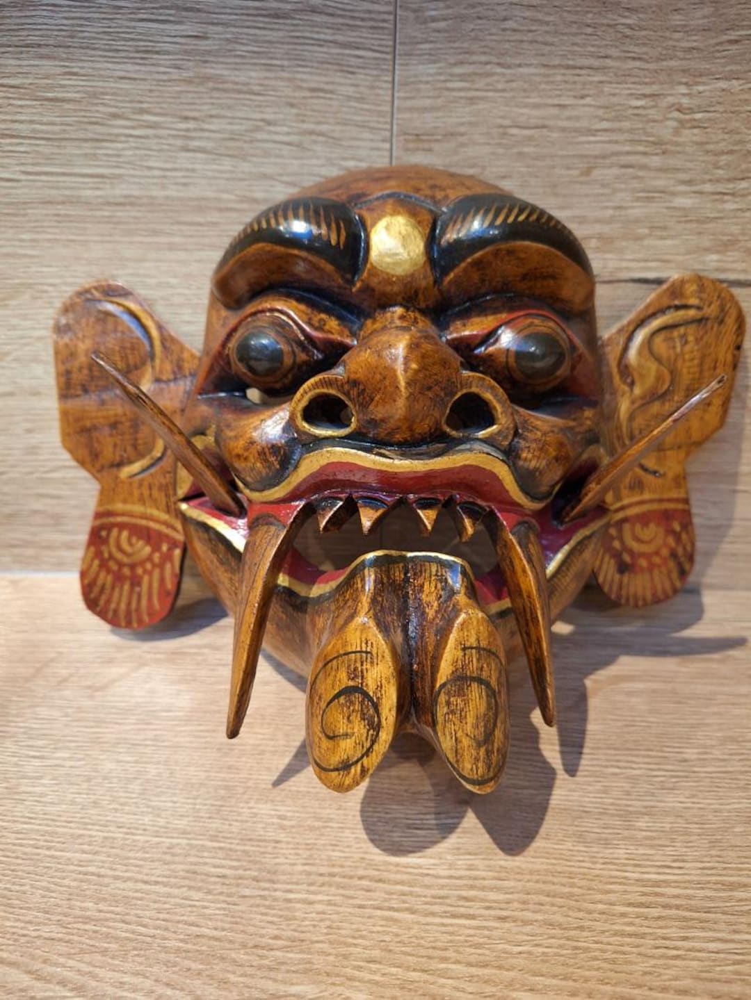 Raksasa Balinese Demon Mask Wayang Wong Bali Folk Art Hand Carved Wood ...
