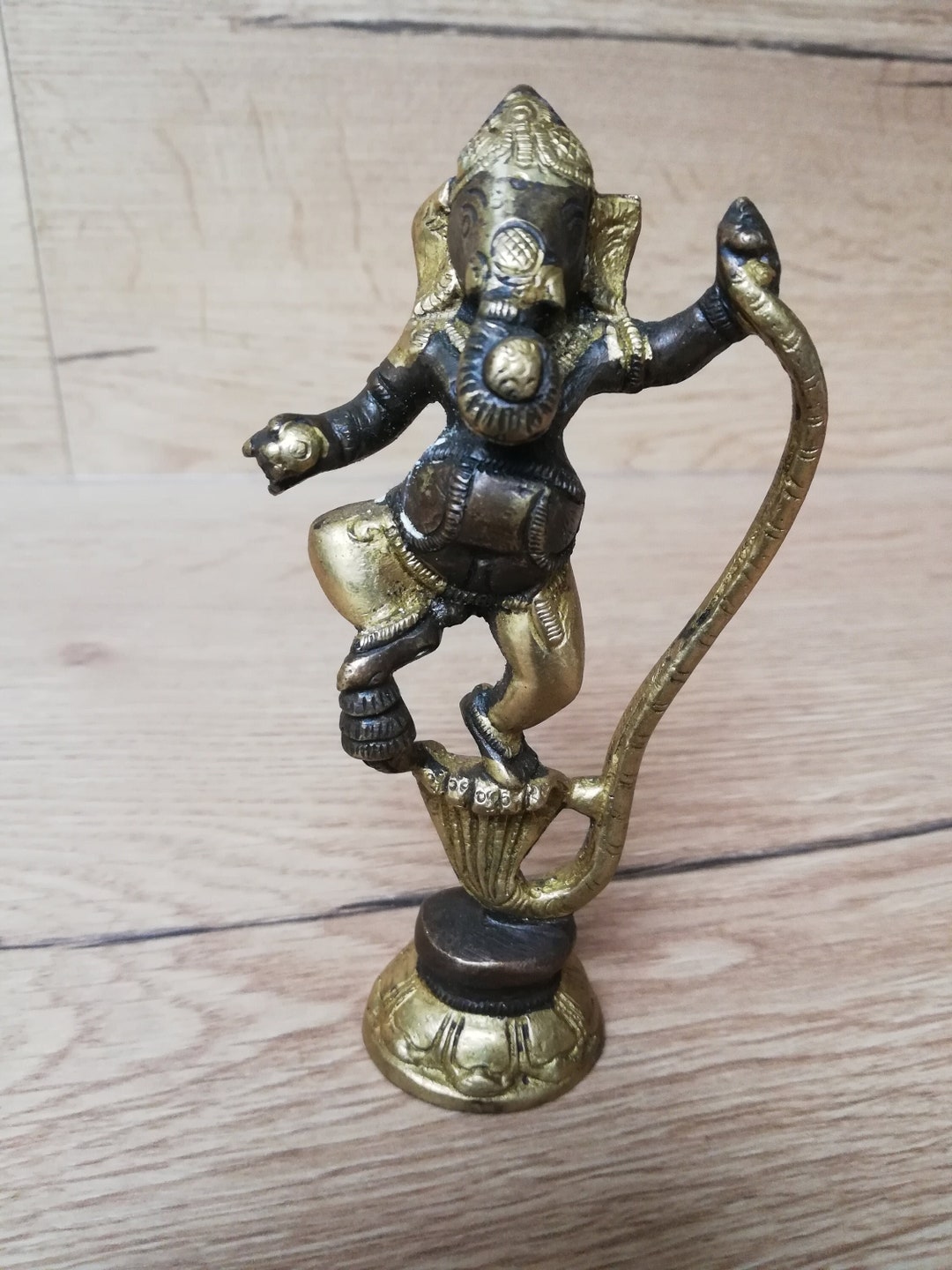 Antique Statue of Lord Ganesh Hinduism Deity Bronze With Gilding ...