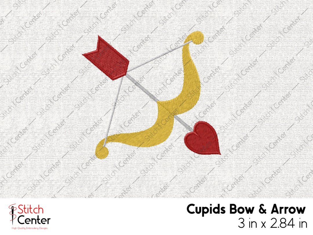 Cupids Bow & Arrow Embroidery Design File - Etsy