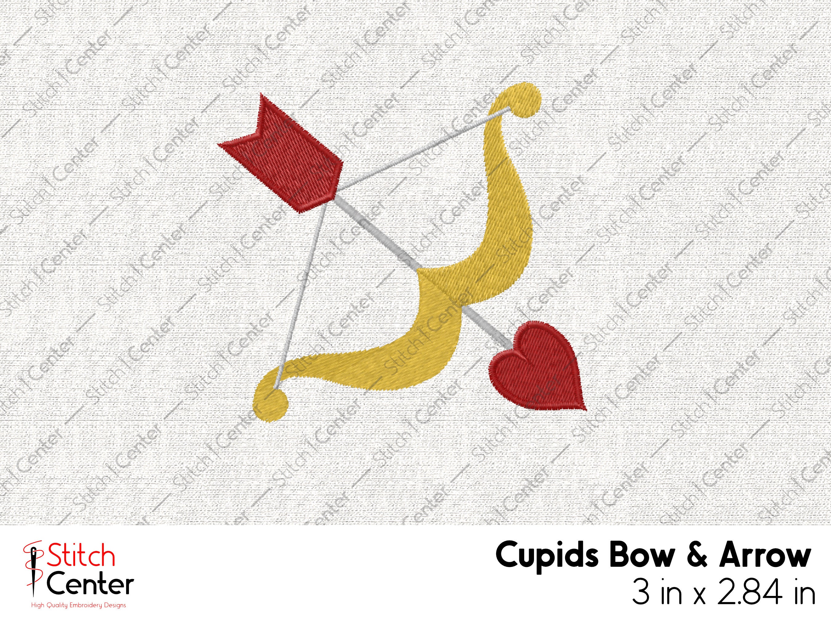 Cupids Bow & Arrow Embroidery Design File - Etsy