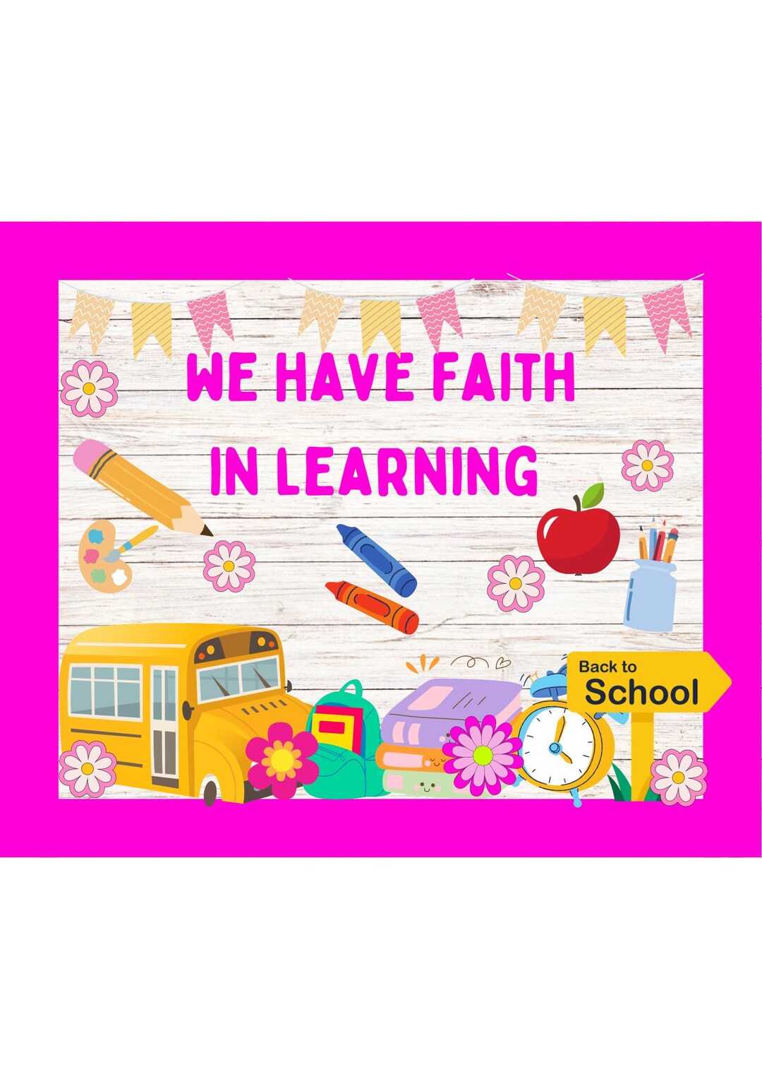 Back to School Bulletin Board Jesus Printable, Christian Bulletin Board ...