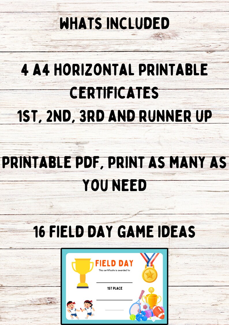 Field Day Games Printable, Field Day Games Ideas, Field Day Printable ...