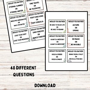 Ice Breaker Games Printable, Would You Rather Ice Breaker Game ...