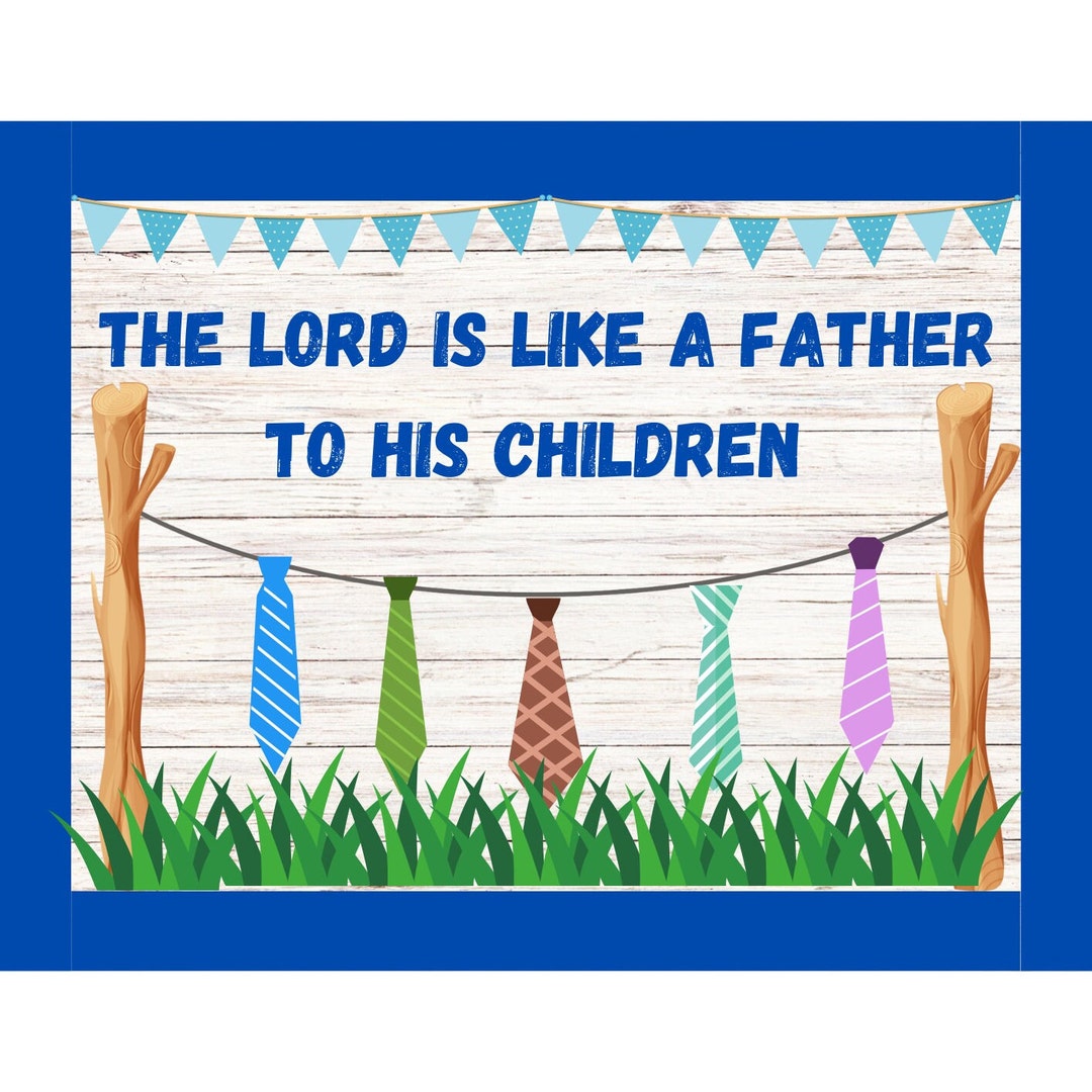Father's Day Bulletin Board Printable: Christian Psalm Quote (A4 PDF ...