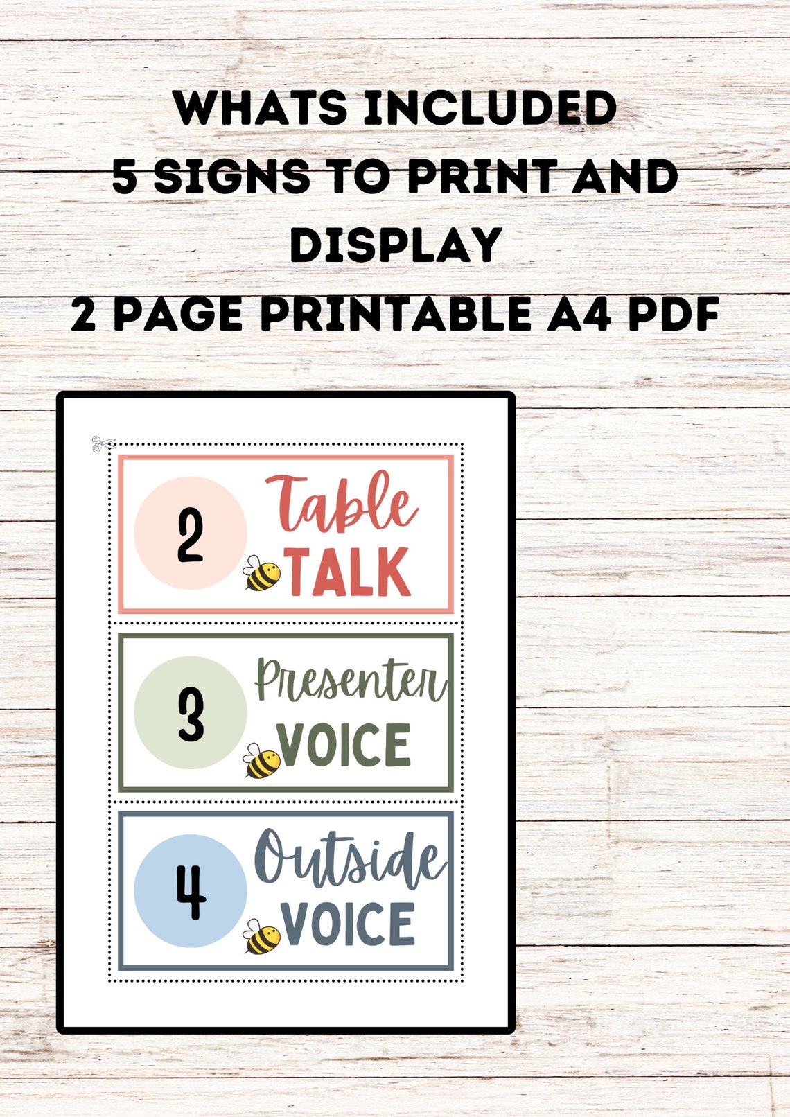Voice Levels Bulletin Board Printable, Back to School Classroom Decor ...