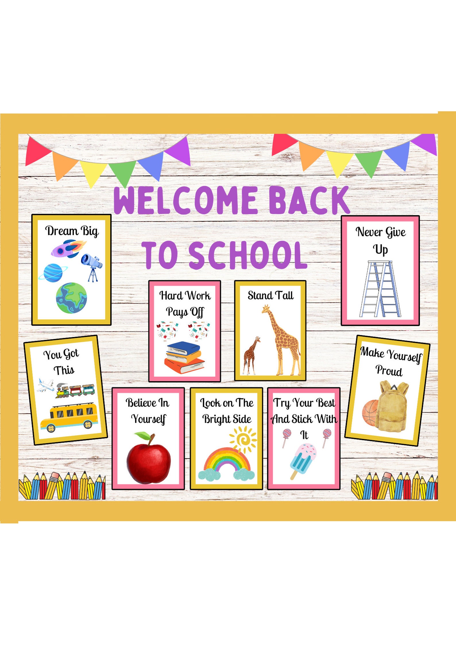 Welcome Back to School Bulletin Board Printable, Welcome Bulletin Board ...