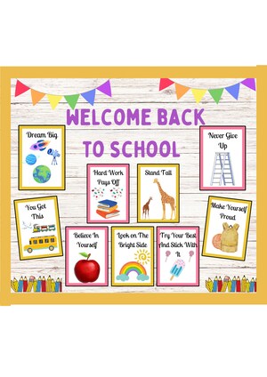 Welcome Back to School Bulletin Board Kit First Day of School Classroom ...