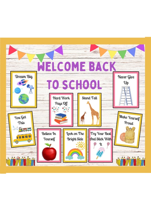 Welcome Back to School Bulletin Board Kit First Day of School Classroom ...