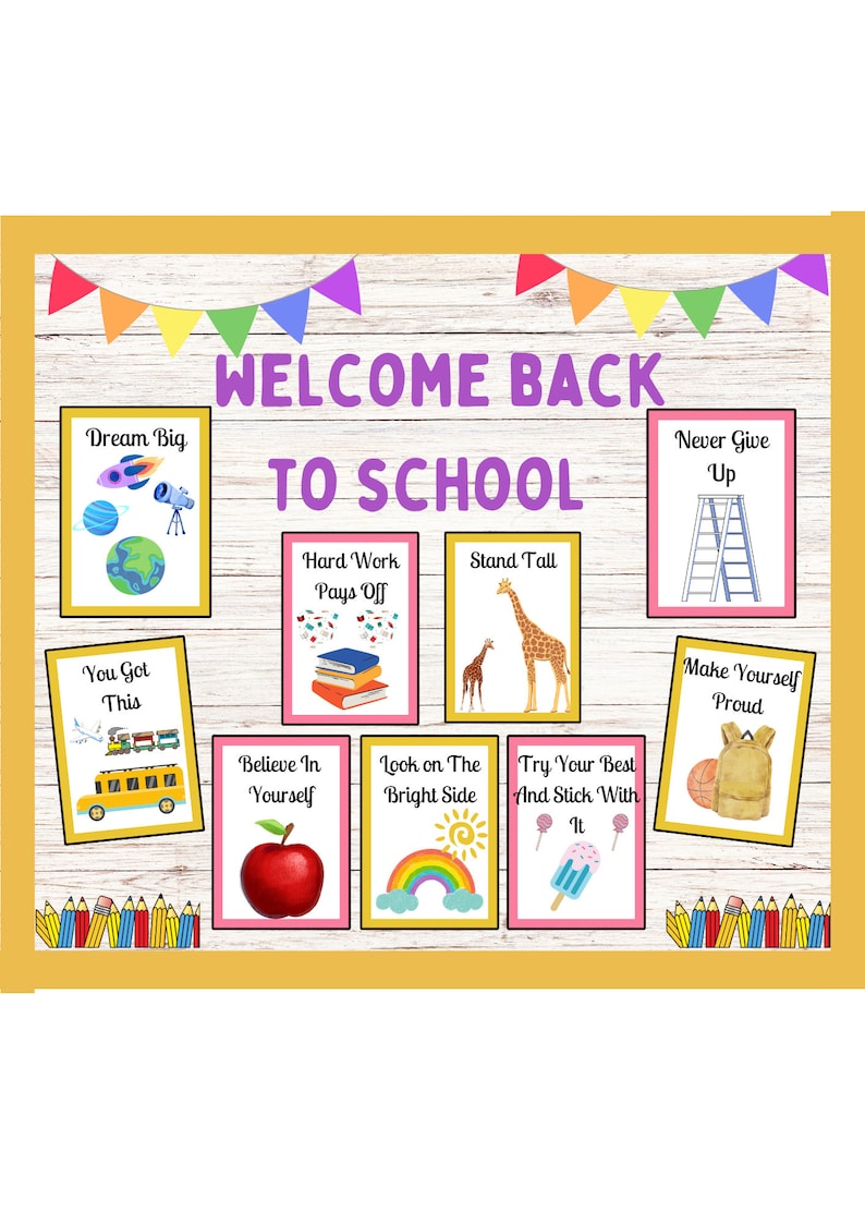 Welcome Back to School Bulletin Board Printable, Welcome Bulletin Board ...