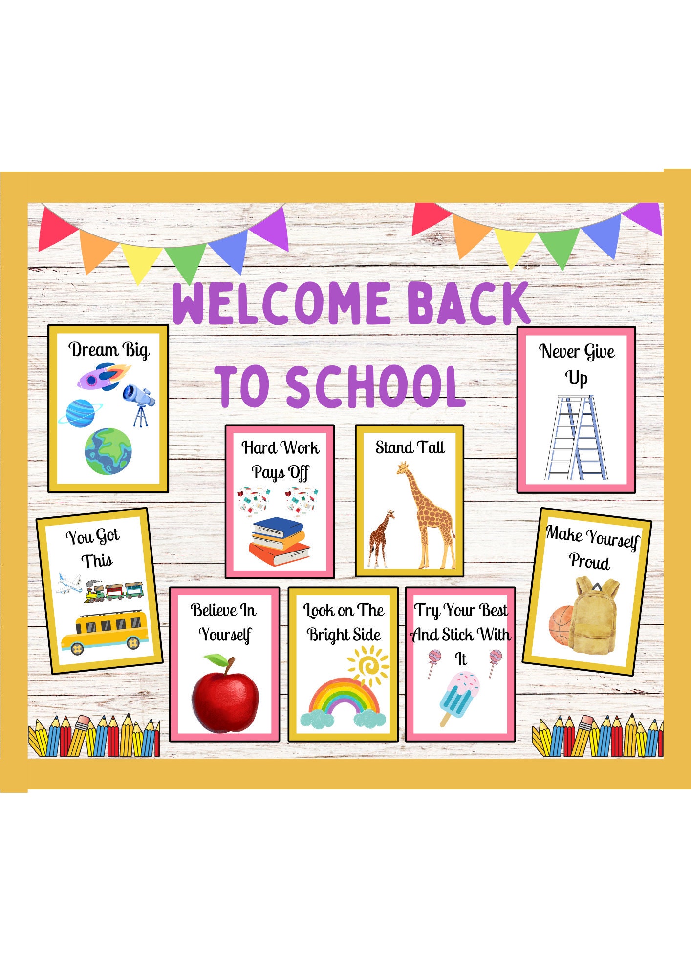 Welcome Back to School Bulletin Board Printable, Welcome Bulletin Board ...