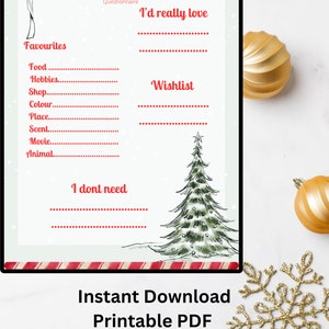 Secret Santa Notes, Secret Santa Questionnaire, Funny Secret Santa ...