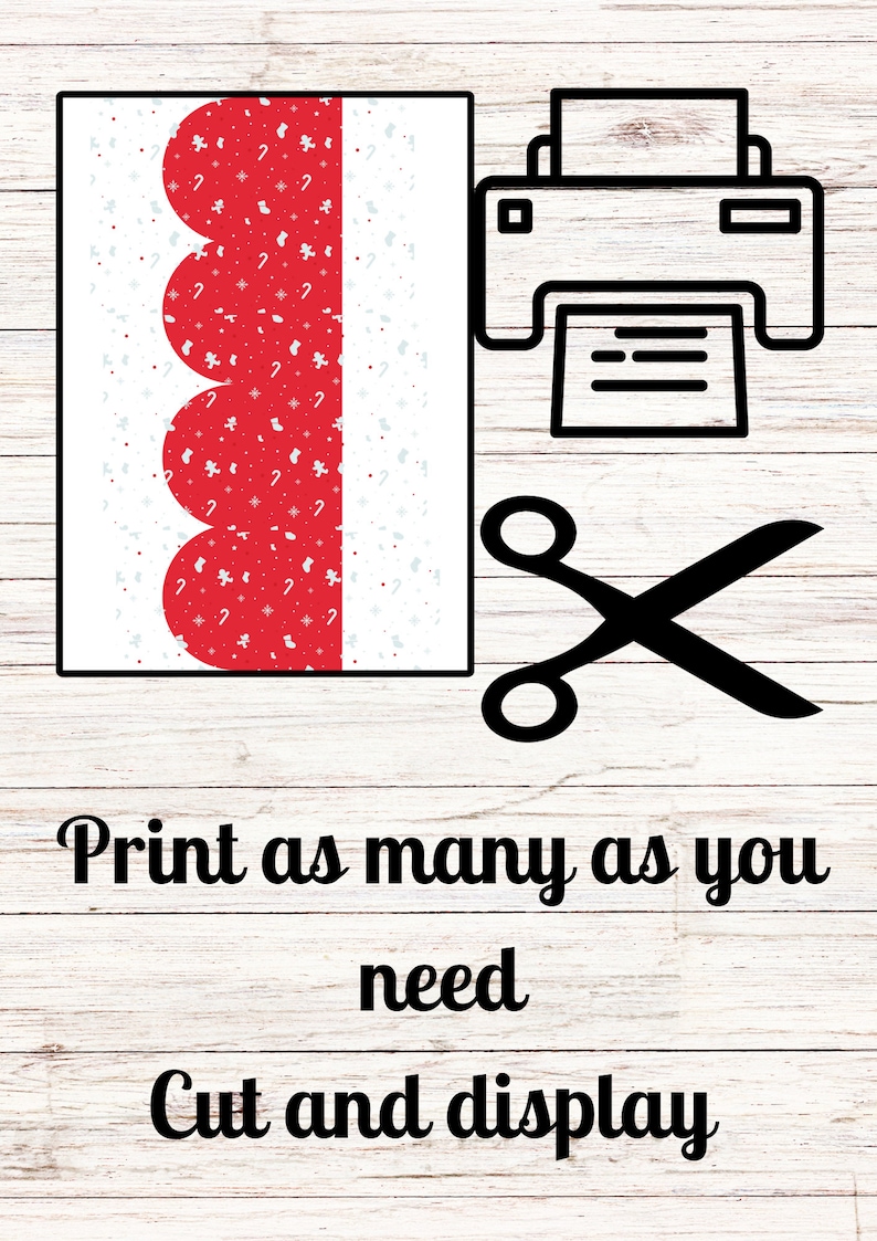 Christmas Bulletin Board Borders, 18 Printable Borders, Holiday ...