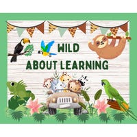 New! Forest Themed Color Posters | Crayons and Forest Animals | Jungle ...