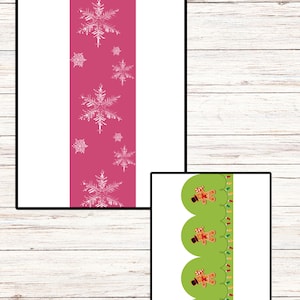 Christmas Bulletin Board Borders, 18 Printable Borders, Holiday ...