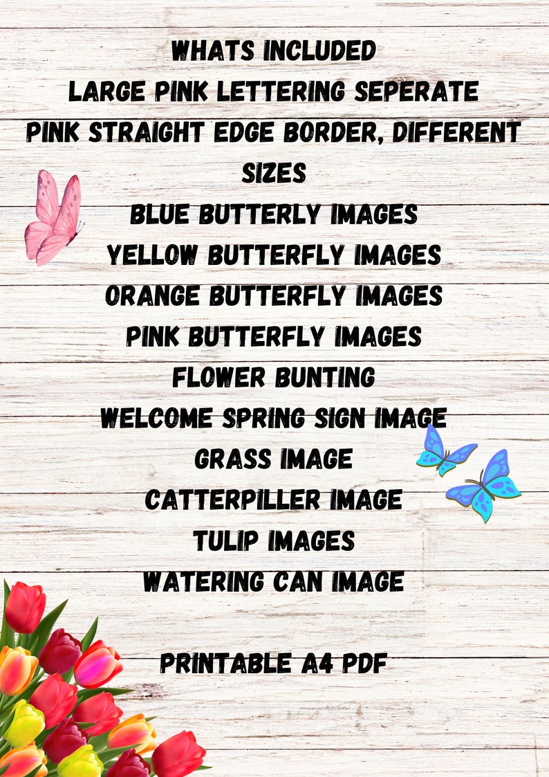 Spring Bulletin Board Printable, Butterfly Bulletin Board, Positive ...