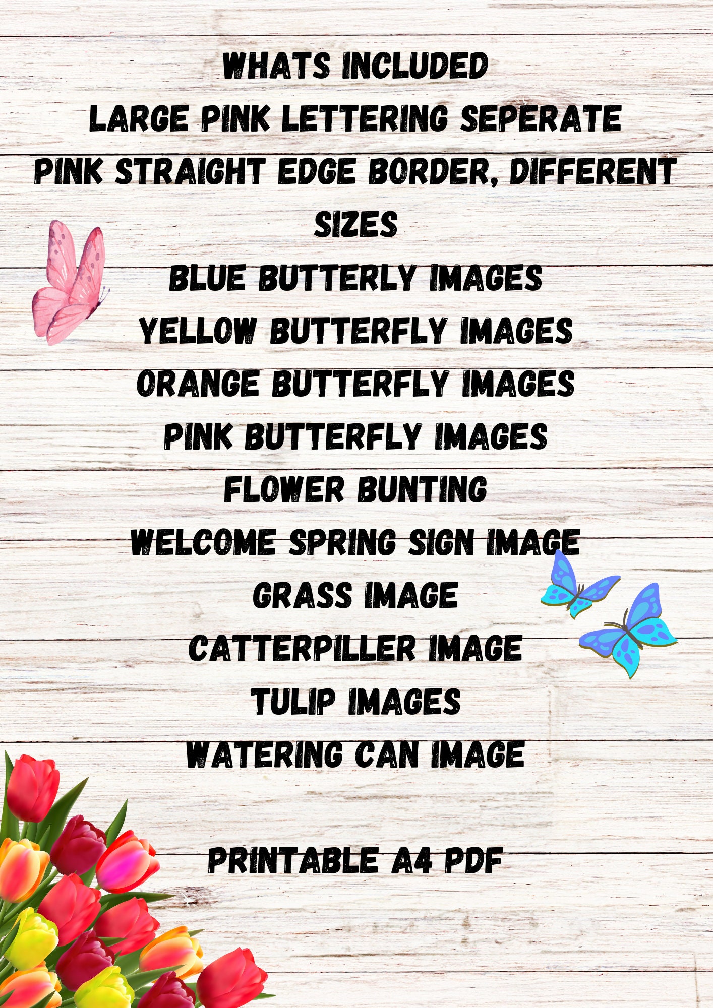 Spring Bulletin Board Printable, Butterfly Bulletin Board, Positive ...