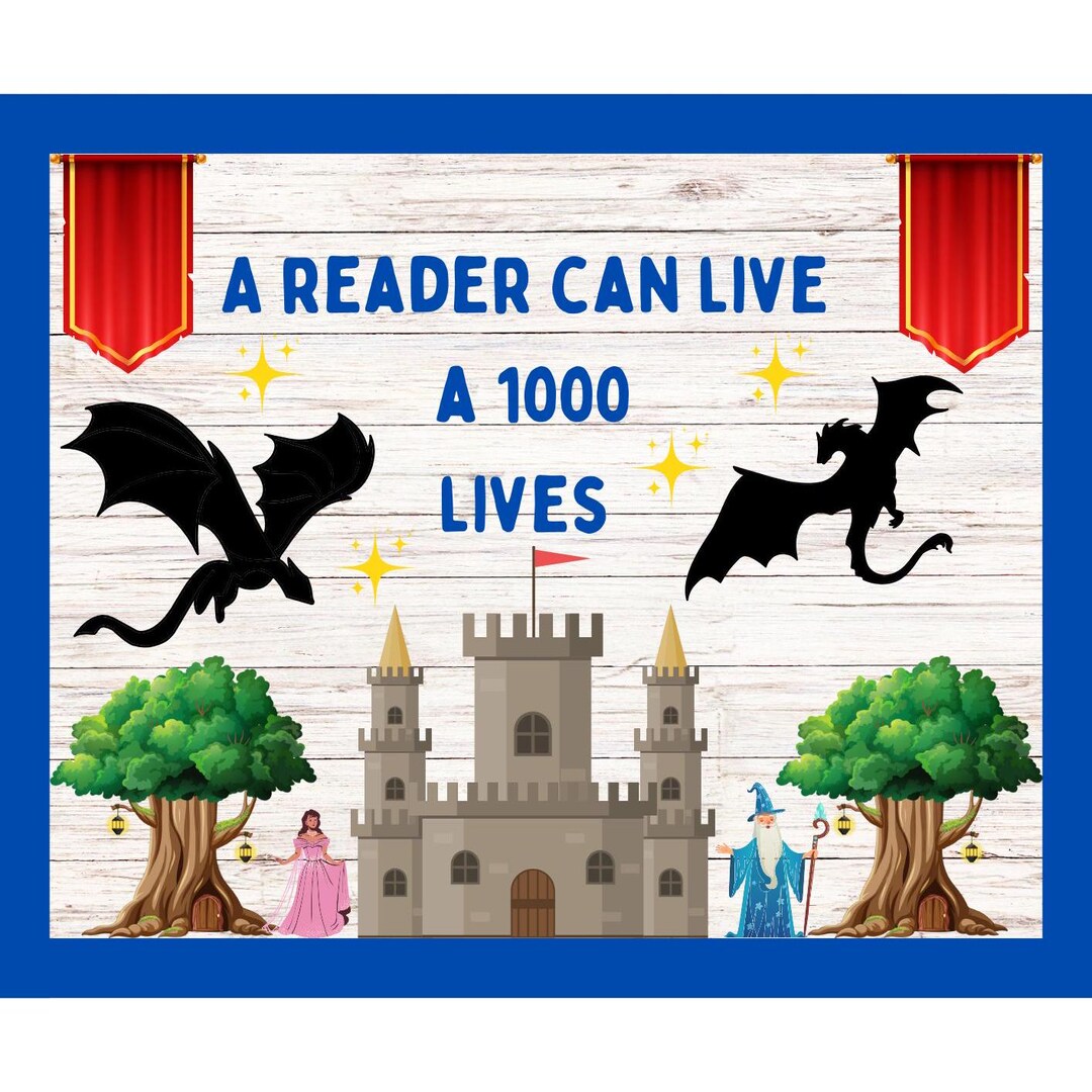 Dragon Bulletin Board Printable, Medieval Bulletin Board, Bookish ...