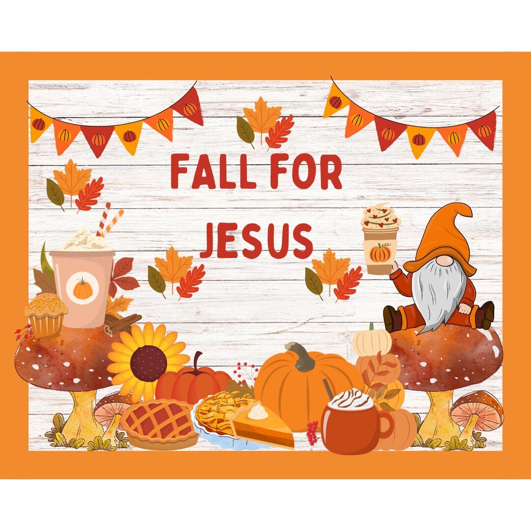 Fall for Jesus Bulletin Board Printable: Christian Autumn Decor (A4 PDF ...