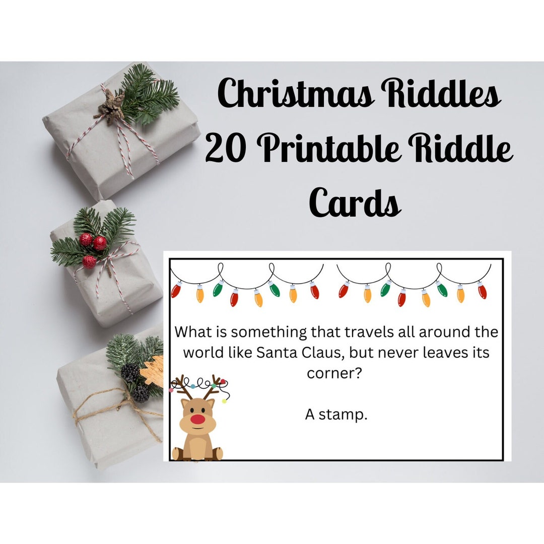 Christmas Riddles for Adults, Adult Christmas Party Game, Adult ...