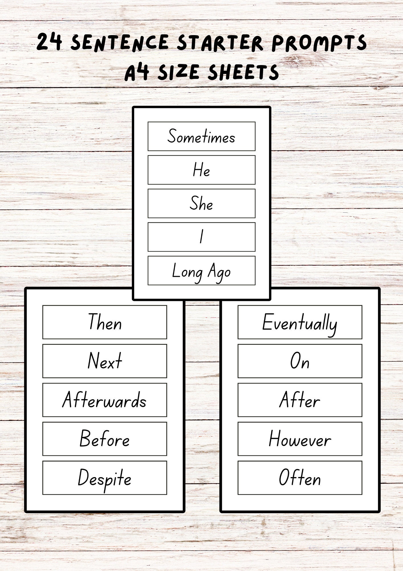 Sentence Starters, Kids Sentence Starters Prompts, Sentence Writing ...