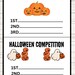 Halloween Competition Ballot Cards: 4 Unique Designs (printable PDF) - Etsy