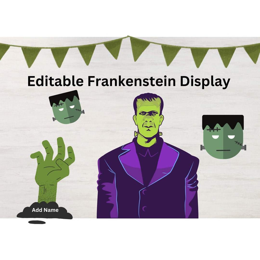 Editable Halloween Bulletin Board Template Mary Shelley - Etsy