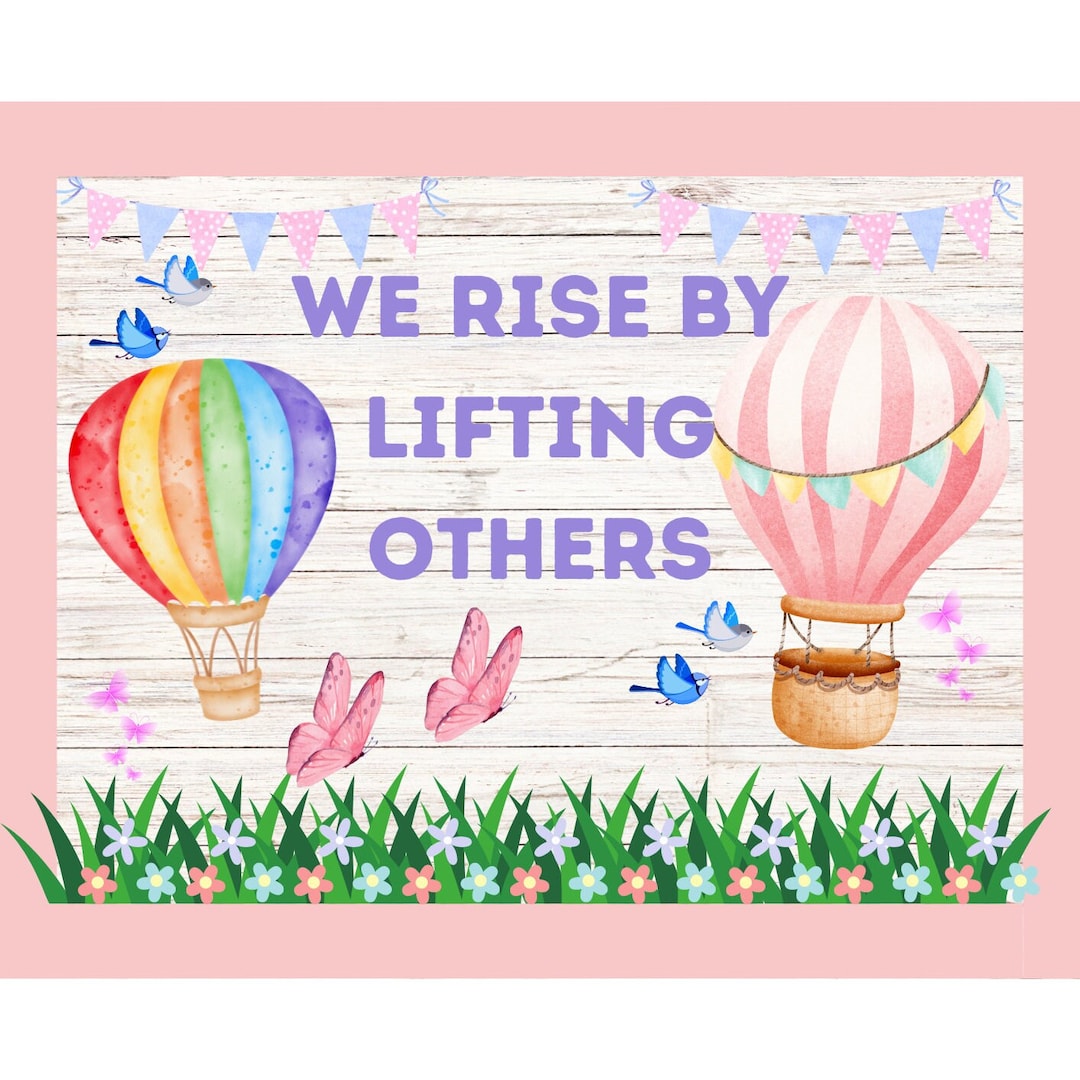 Summer Spring Bulletin Board Printable: Hot Air Balloon Decor (A4 PDF ...