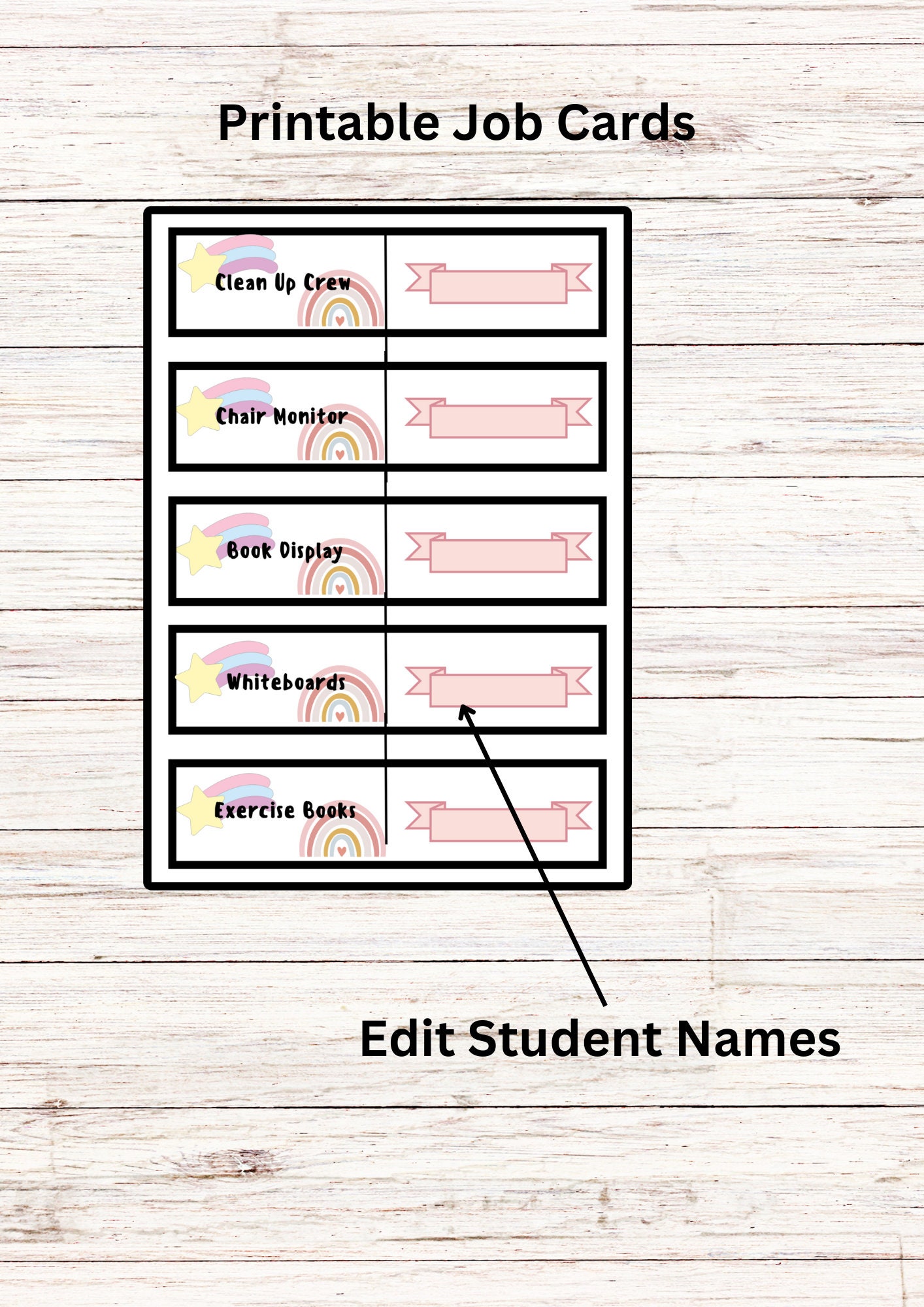 Classroom Jobs Printable, Kids Classroom Chore Chart, Classroom Helpers ...