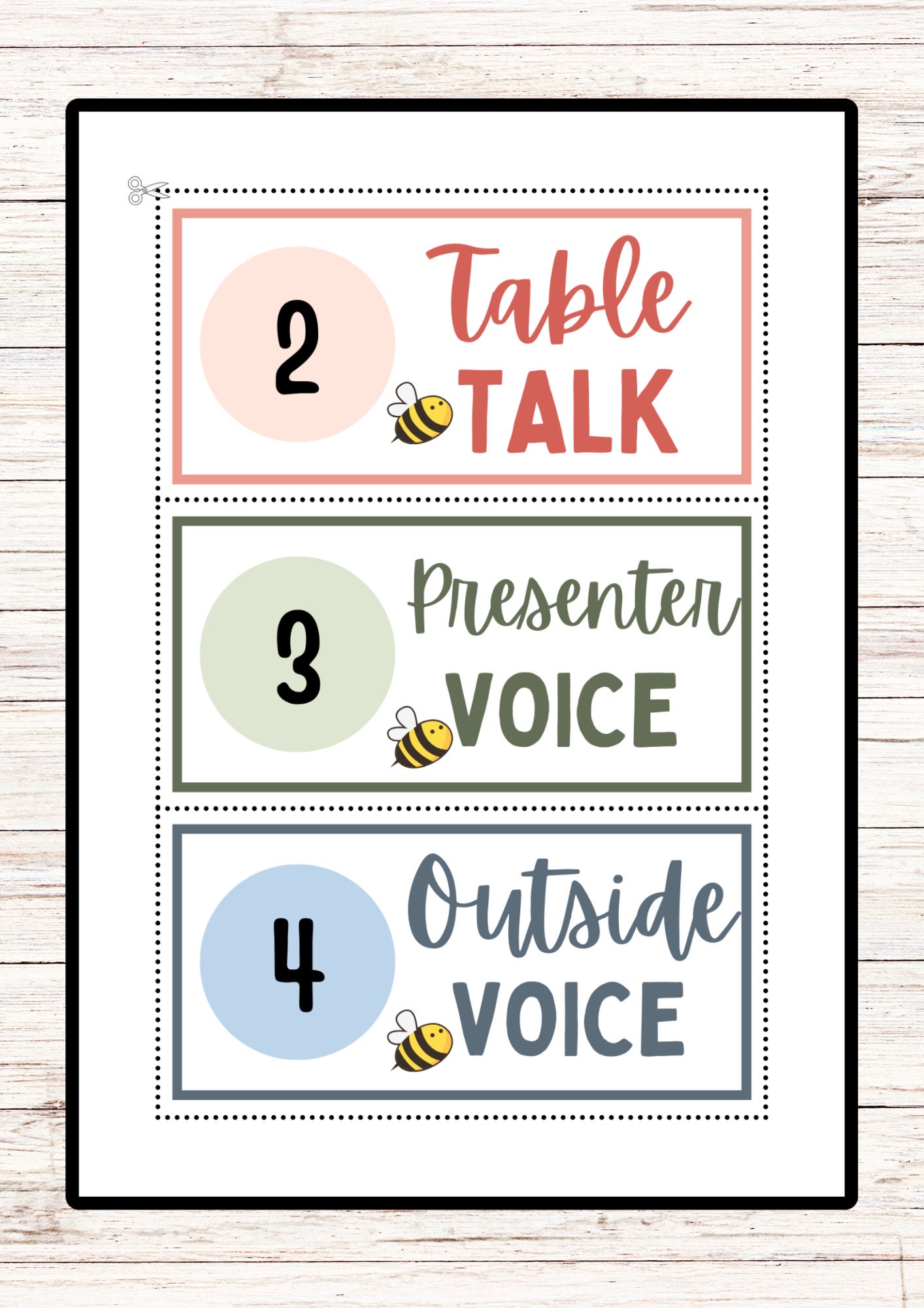 Voice Levels Bulletin Board Printable, Back to School Classroom Decor ...