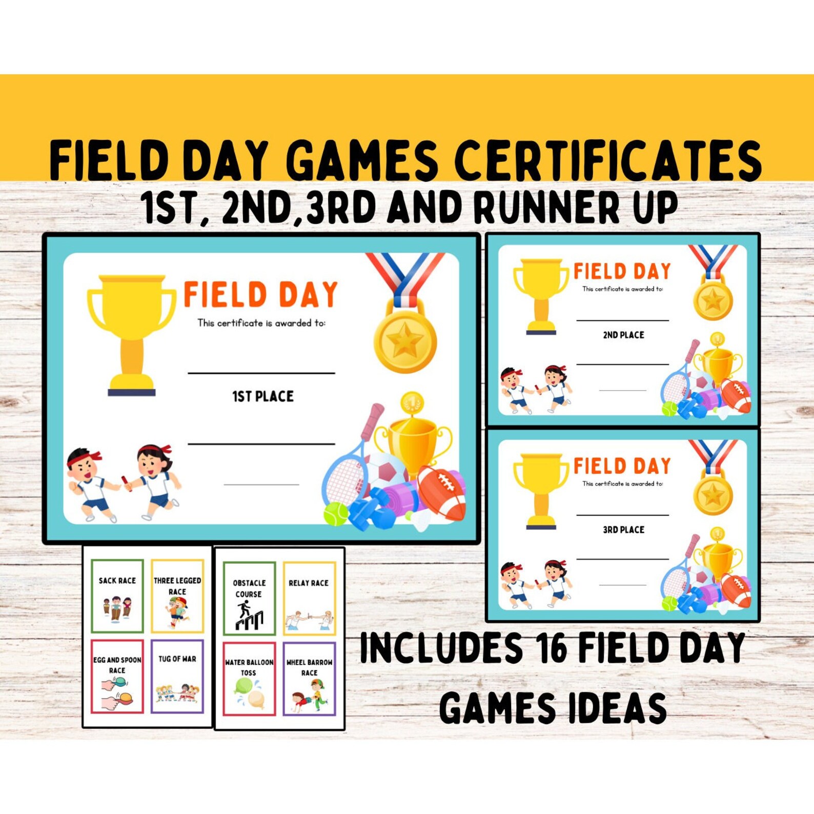 Field Day Games Printable, Field Day Games Ideas, Field Day Printable ...