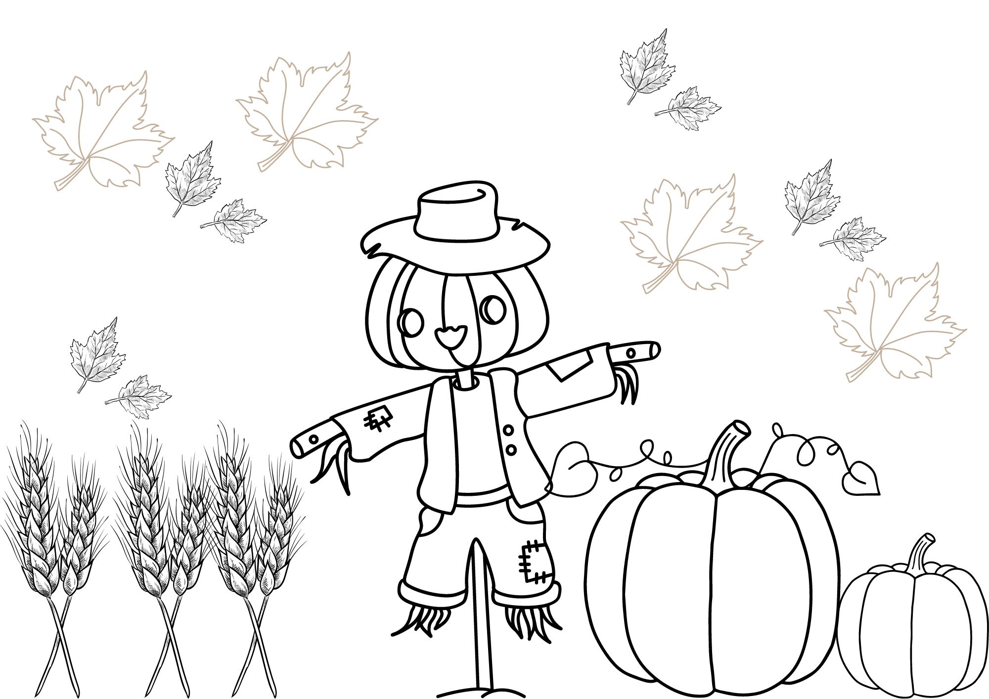 Fall Coloring Page Printable 18 Page Pack, Teacher Resource, Fall ...