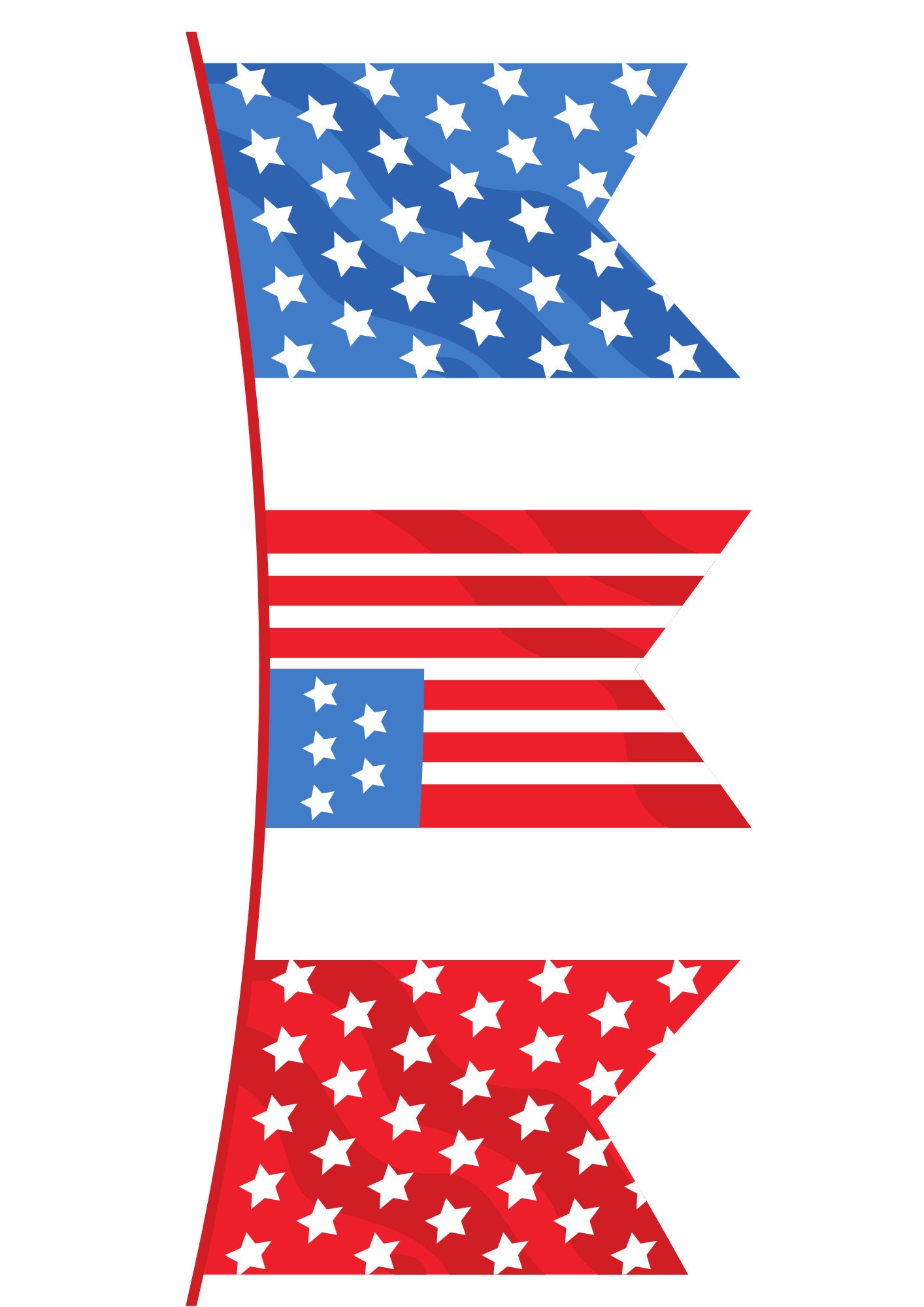 Patriotic Bulletin Board Printable: 4th July, Memorial Day Decor (A4 ...