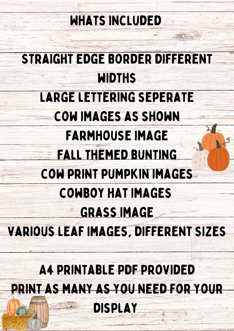 Cow Print Fall Bulletin Board: Farmhouse Classroom Decor (A4 Printable ...