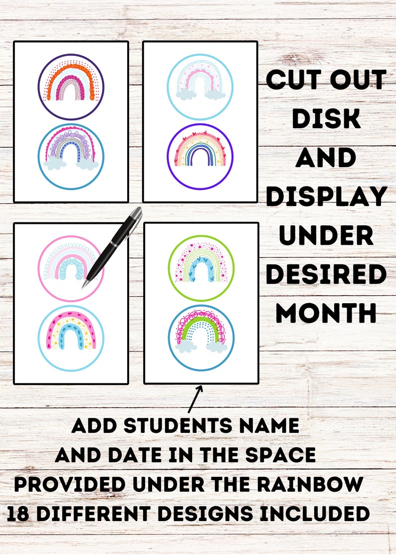 Classroom Birthday Display Kit Printable, Birthday Bulletin Board Kit ...