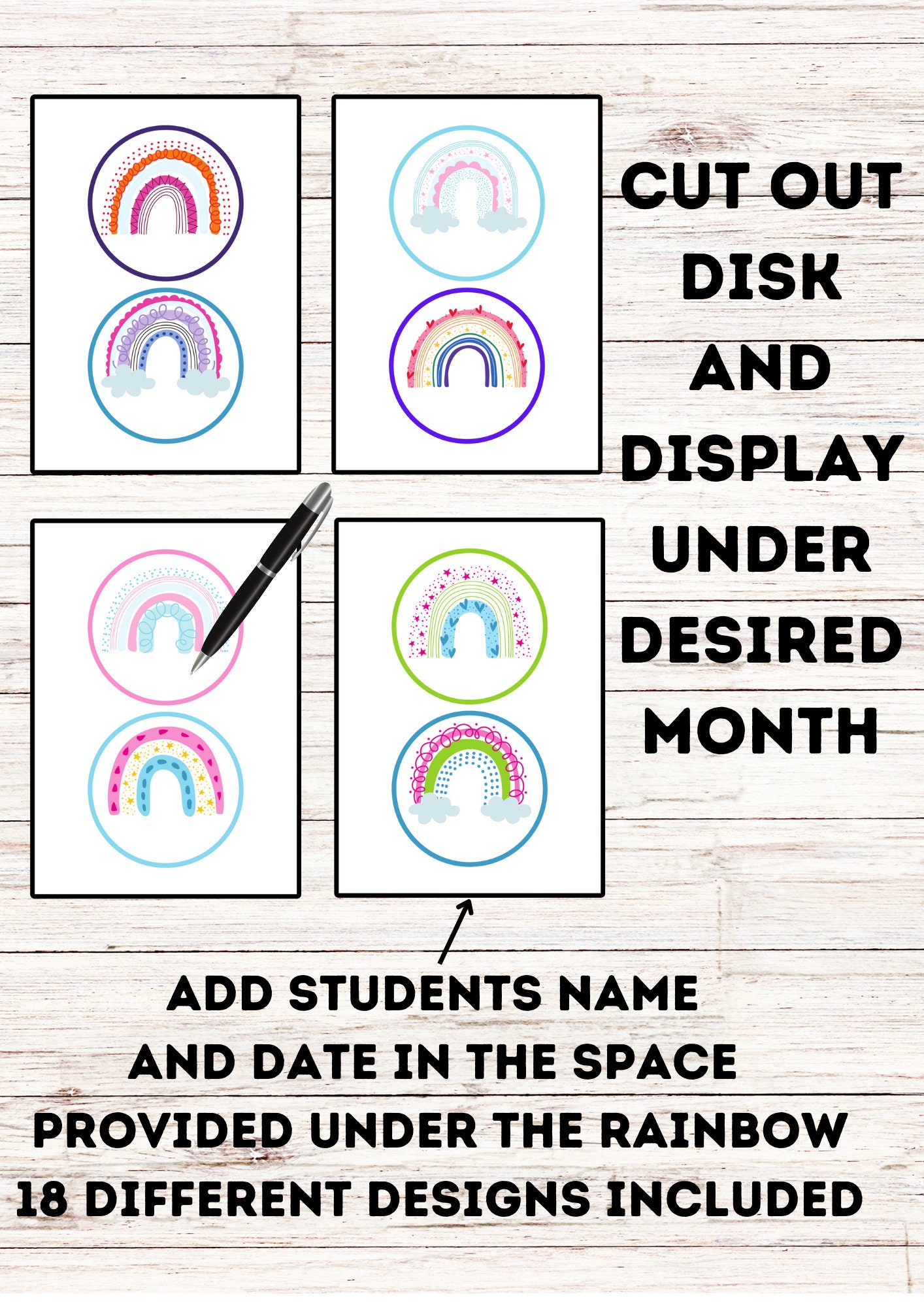Classroom Birthday Display Kit Printable, Birthday Bulletin Board Kit ...