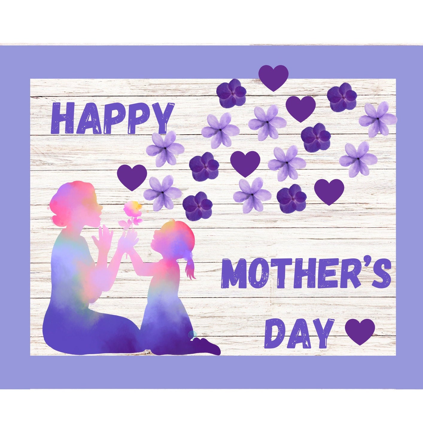 Mothers Day Bulletin Board Kit, Printable Happy Mothers Day Bulletin ...