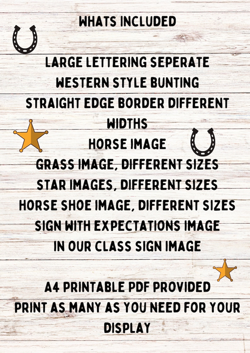 Western Classroom Expectations Bulletin Board Printable (A4 PDF) - Etsy