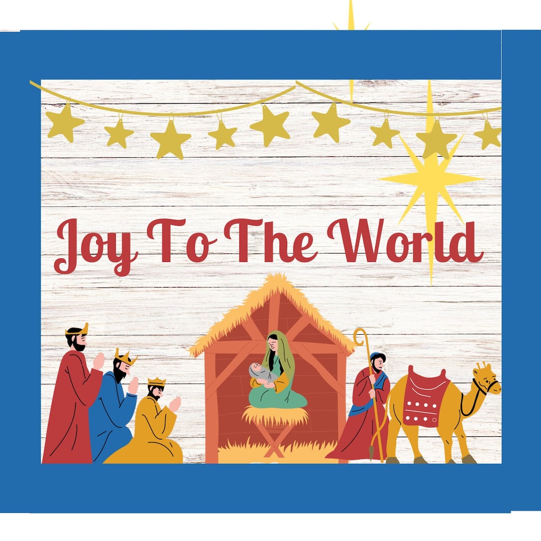 Printable Nativity Scene Bulletin Board Christian Christmas - Etsy